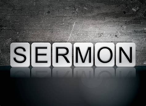 Sermon Tiled Letters Concept And Theme Series Preacher Religious Photo