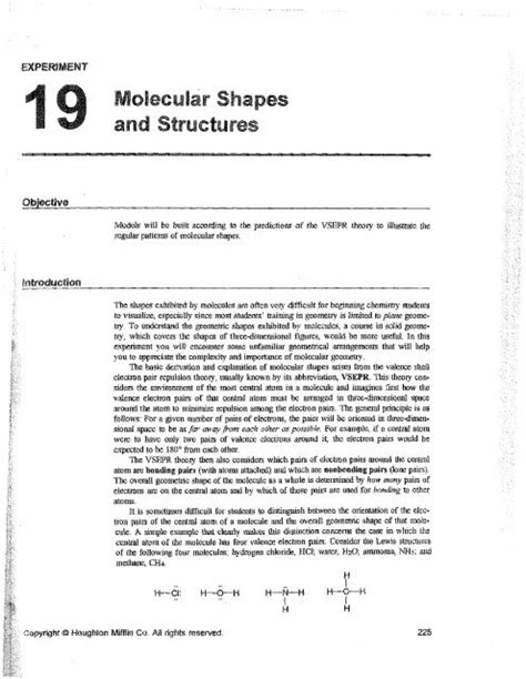 Lab 19 Molecular Shapes