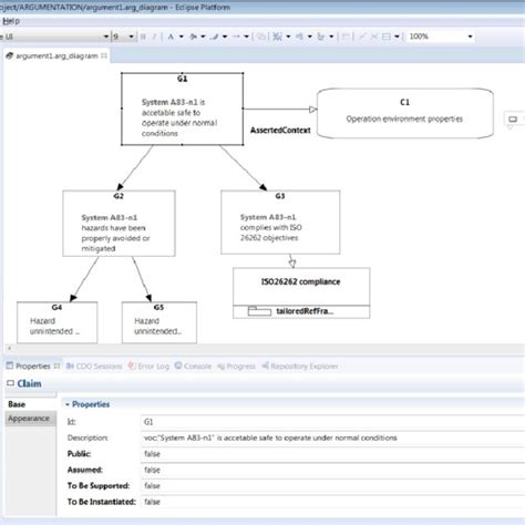 Opencert Screenshot For Assurance Case Specification Download