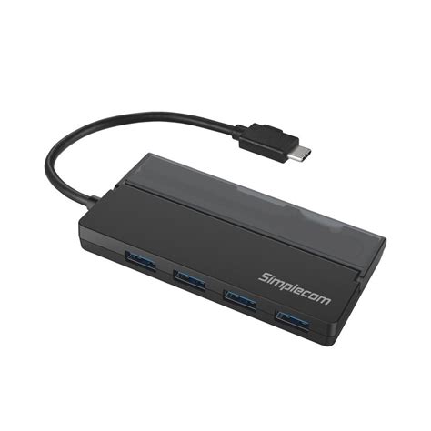 Simplecom CH Portable USB C To Port USB A Hub USB Gen With Cable Storage