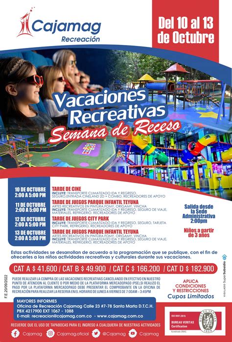 Recreación Cajamag Vacaciones Recreativas Semana De Receso Cajamag