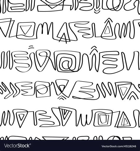 Abstract Doodle Seamless Pattern Royalty Free Vector Image