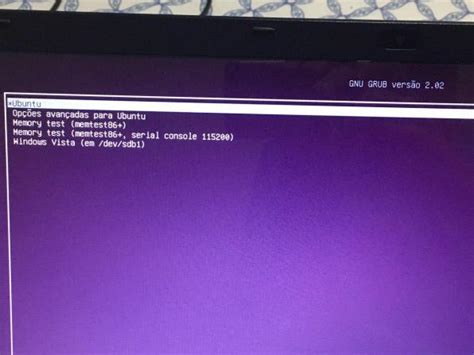 gnu grub versão 2 02 fica aparecendo no boot o que fazer