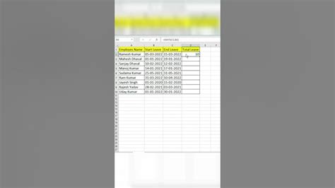 count days between two dates in excel shorts excel msexceltutorials youtube
