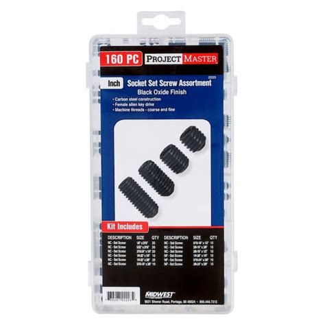 Project Master Socket Set Screw Assortment Kit 22223 The Home Depot