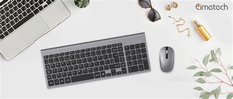 Cimetech Wireless Keyboard Mouse Combo Compact Full Size Wireless Keyboard And