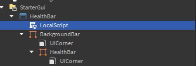 Health Bar Tweening Not Working UICorner Specific Art Design