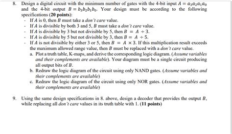 Solved Design A Digital Circuit With The Minimum Number Of Chegg