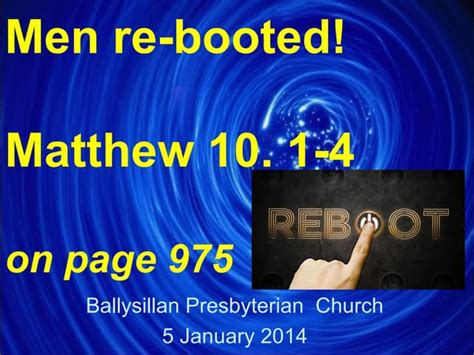 Matthew 10 Disciples Reboot Ppt