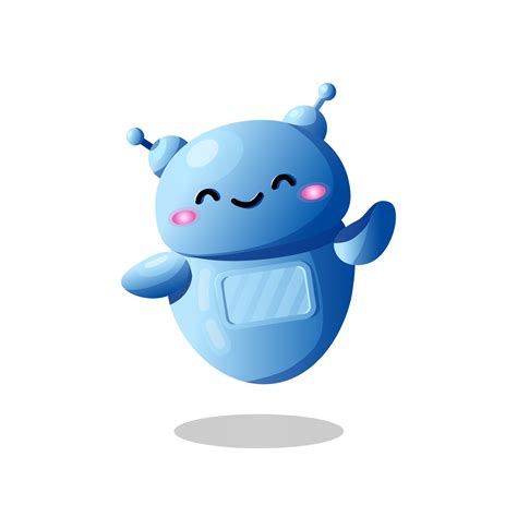 Cute Robot With Smile Welcomes You Symbol Of Artificial Intelligence