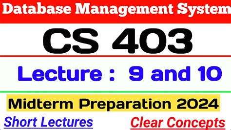 Cs Lecture And Cs Midterm Preparation Cs Short