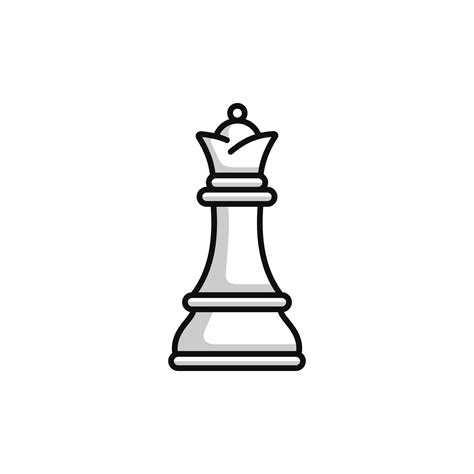 Queen Chess Icon Isolated On White Background 24338606 Vector Art At