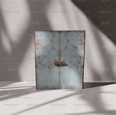 Blender破旧铁门模型108 Blender布的
