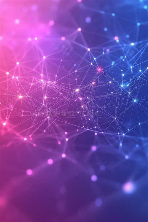 A Striking Display Of Interconnected Dots And Lines Creates A Vivid Representation Of A Digital