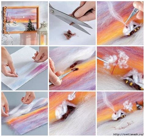 Как сделать картину из шерсти Обсуждение на Liveinternet Российский Сервис Онлайн Дневников