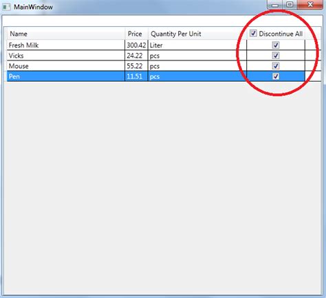 Wpf Datagrid Checkuncheck All Functionality Vbforums