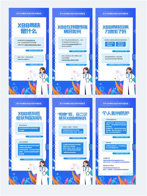 信息套图公益海报关于xbb毒株目前已知的关键信息套图免费下载公益海报配图（1242像素） 千图网