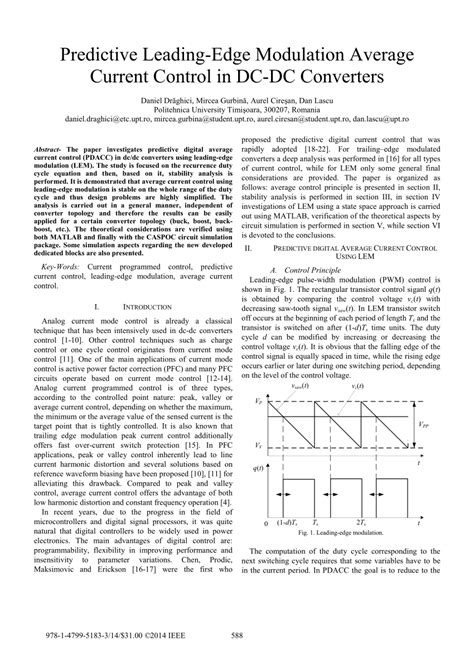 pdf predictive trailing edge modulation average current control in dc
