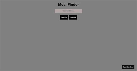 Meal Finder Codesandbox