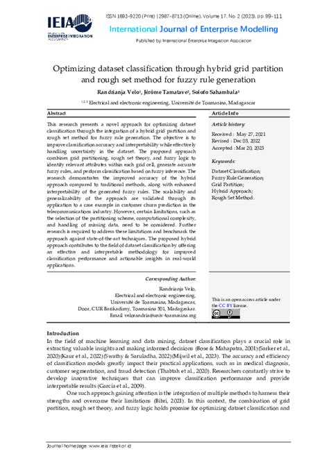 pdf optimizing dataset classification through hybrid grid partition