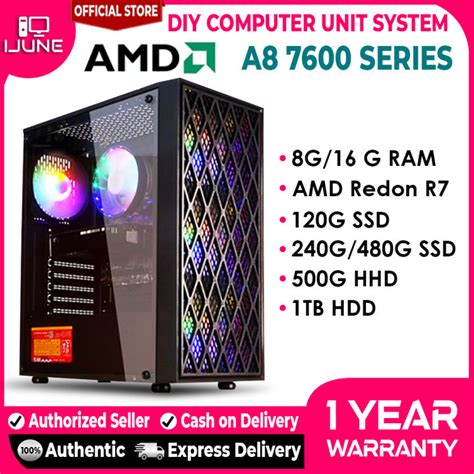 AMD Cpu System Unit Computer Set Pc Cpu Desktop Computer AMD A Series Quad Core Up To