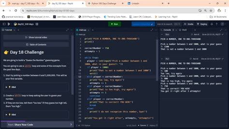 Itumeleng Mphuti On Linkedin Replit100daysofcode 100daysofcode Python Guessthenumber
