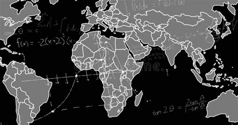 Animation Of Mathematical Equations Over World Map Stock Video Video Of Database Mathematical