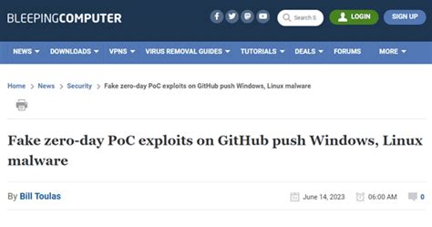 画像ハッカーがTwitterやGitHubでセキュリティ研究者になりすましてWindowsやLinuxにマルウェアを感染させる偽の概念実証エクスプロイトを公開している