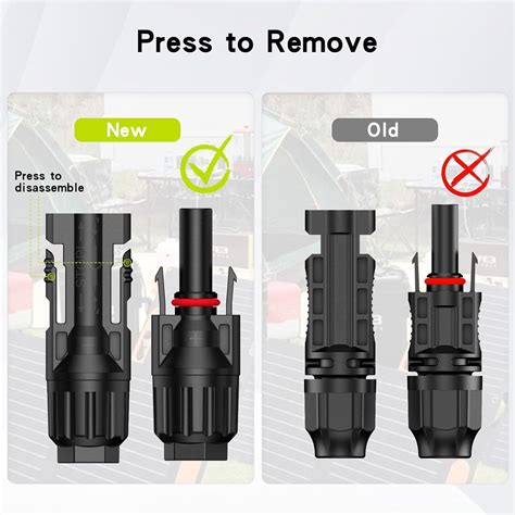 JXMXRPV Kit De Conector Solar En Con Conectores Hembra Y Macho Compatible Con Conector