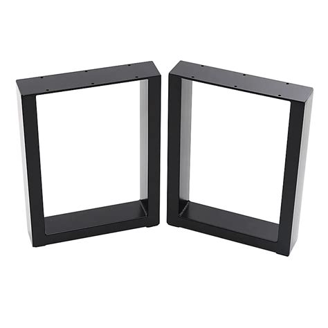 Black Rectangular Metal Furniture Legs Table Leg For Bench Dining Table
