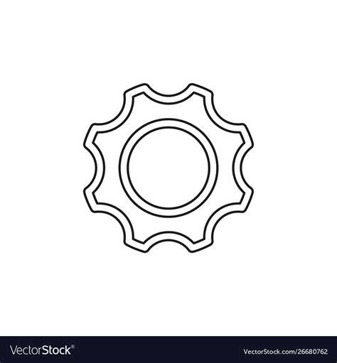 Gear Cog Icon Settings Symbol Royalty Free Vector Image