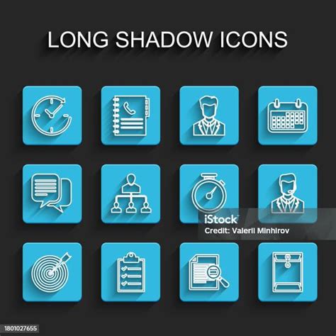 화살표 클립보드 체크리스트 시계 문서 검색 봉투 추천 마케팅 남자 헤드셋 및 스톱워치 아이콘으로 라인 타겟을 설정합니다 벡터 검색에 대한 스톡 벡터 아트 및 기타 이미지