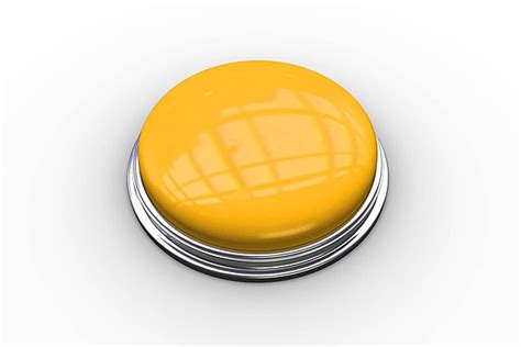 Digitally Generated Shiny Yellow Push Button Yellow On Push Button