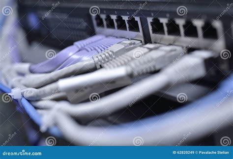Datacenter Switch With Utp Connections Stock Image Image Of High Global
