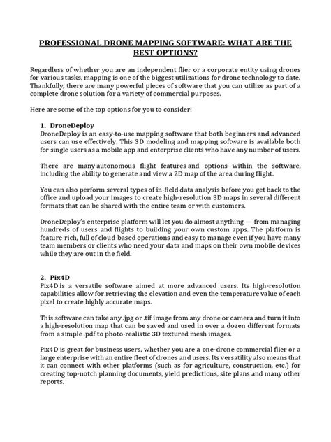 Professional Drone Mapping Software Pdf Unmanned Aerial Vehicle Accuracy And Precision