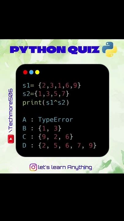 Python Quiz Day 7 What Is The Output Of The Following Code Python Python3 Programming