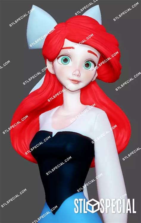 Ariel Blue Dress Basic Stl 3d Model Stlspecial