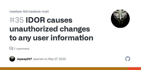 Idor Causes Unauthorized Changes To Any User Information Issue