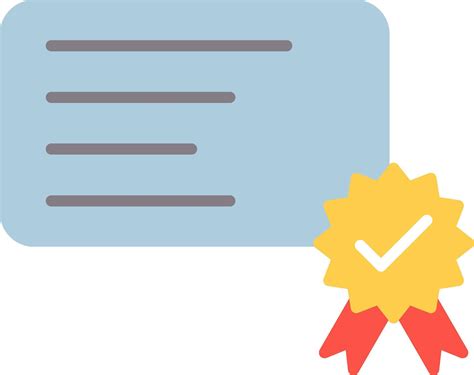 Certificate Flat Icon 43322850 Vector Art At Vecteezy