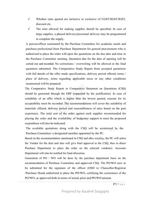Sop Standard Operating Procedure For Purchase Operation Kaydeejee Page 17 Flip Pdf