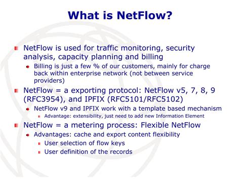 PPT Cisco Experiences Of IP Traffic Flow Measurement And Billing With