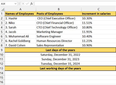 How To Calculate The Last Working Day Of The Year In Excel SpreadCheaters