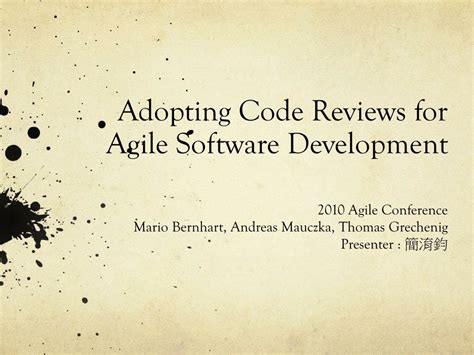 Ppt Adopting Code Reviews For Agile Software Development Powerpoint
