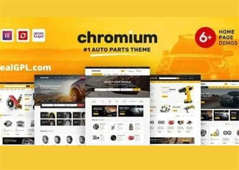 Chromium Wp Gpl Theme Auto Parts Shop Wordpress Woo Commerce V 141 Gpl Theme Plugin