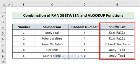 How To Shuffle Data In Excel 7 Simple Methods Exceldemy