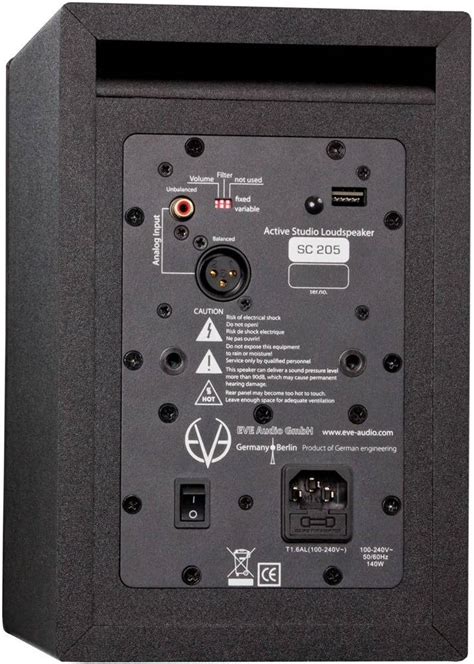 Eve Audio SC205 5 Two Way Active Studio Monitor 5 Woofer AMT RS1 Tweeter Bi Amped Design