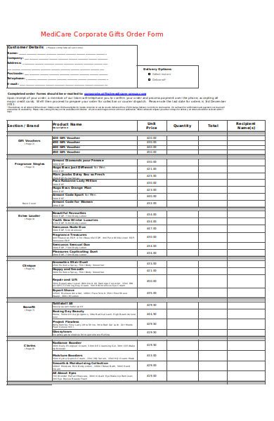 FREE Order Forms In PDF MS Word Excel