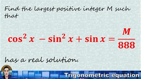 Smo 2022 Senior Q25 Finding The Largest Positive Integer M Youtube