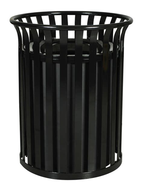 Dome Top Receptacles Outdoor Trash Cans Steel Dome Top Trash