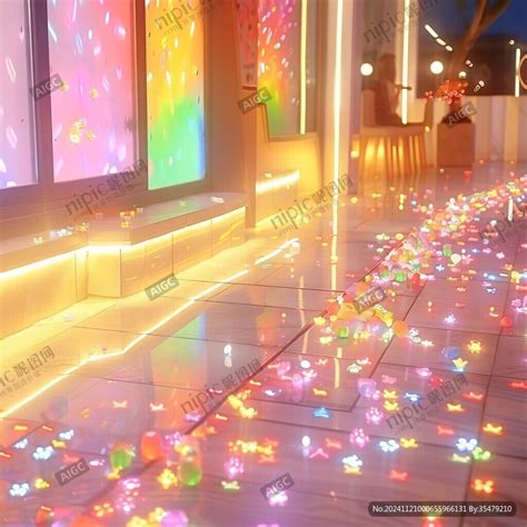 Ai创作图灯带梦幻彩灯光影 发光地砖 霓虹灯打卡美陈 梦幻灯带场景 七彩霓虹灯过道 Led地砖灯 自发光地面 梦幻灯带装饰 网红霓装饰虹灯 彩灯过道 霓虹灯地砖 Ins霓虹灯 地面发光柱 网红